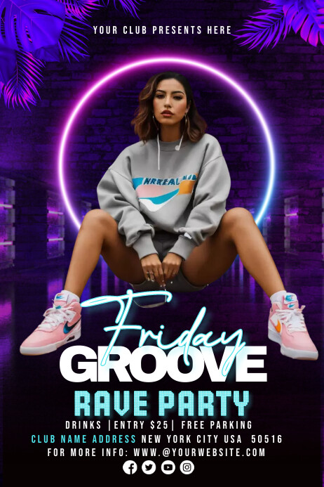 Plantilla de Purple Maximalist Party Template Poster | PosterMyWall