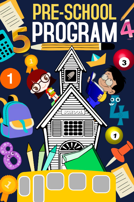 Copy of Purple Maximalist Pre School Program Poster | PosterMyWall