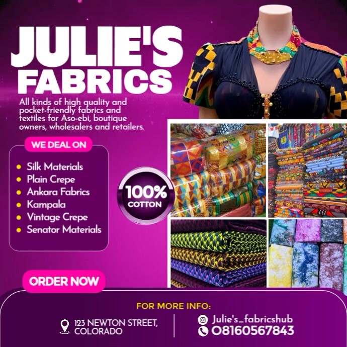 Purple Maximalist Premium Textiles And Fabrics Design Template ...