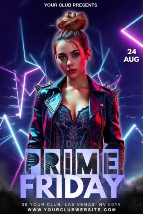 Purple Maximalist Prime Friday Party Poster Template | PosterMyWall