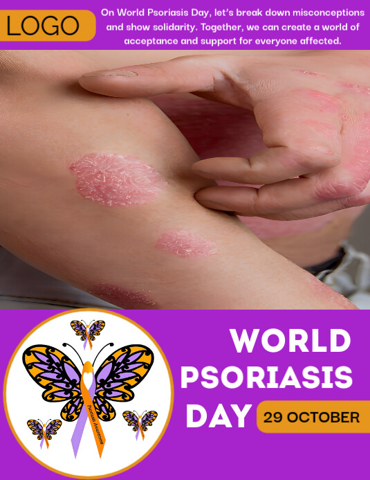 Copy of Purple Maximalist Psoriasis Awareness Day Flyer (us Letter ...