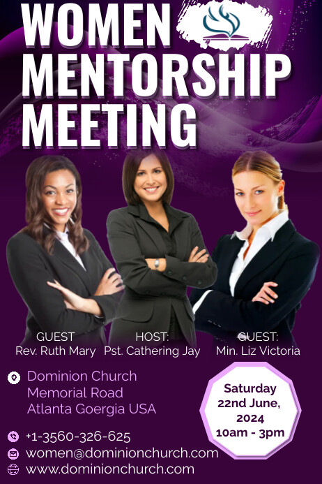 Plantilla de Purple Maximalist Purple, White, Women Ladies | PosterMyWall