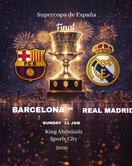 Purple Maximalist Real Madrid Vs Barcelona Supercopa Final Instagram ...