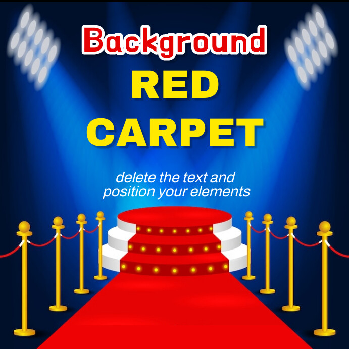 Purple Maximalist Red Carpet Background Inst Template | PosterMyWall