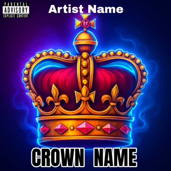 Copy of Purple Maximalist Royal Crown With Neon Glow And Smoky Effects ...