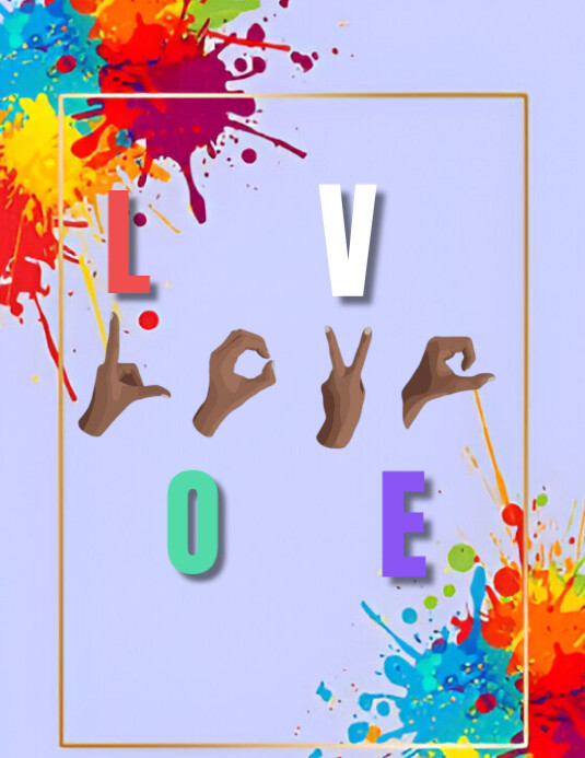 Copy of Purple Maximalist Sign Language Flyer (us Le | PosterMyWall