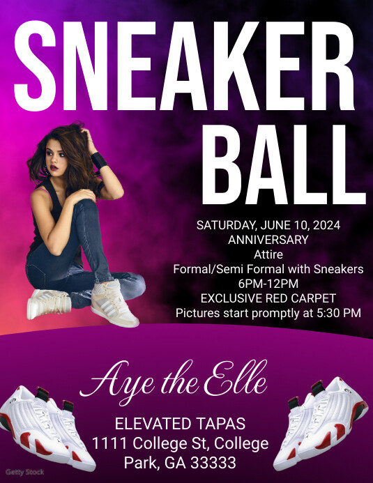 Purple Maximalist Sneaker Ball Flyer Flyer (u Template | PosterMyWall