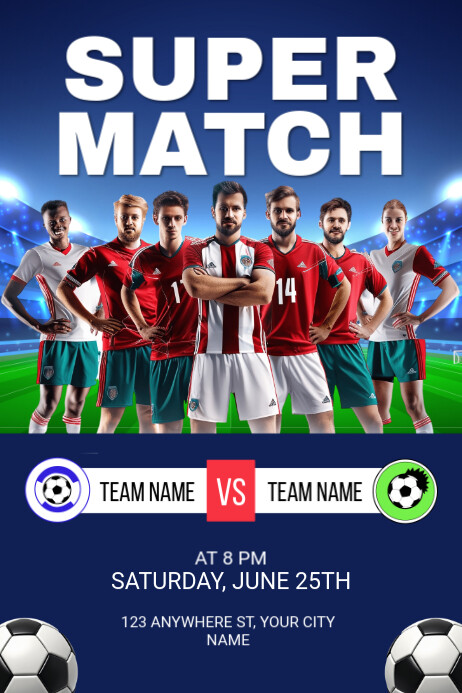 Copy of Purple Maximalist Soccer Football Poster | PosterMyWall