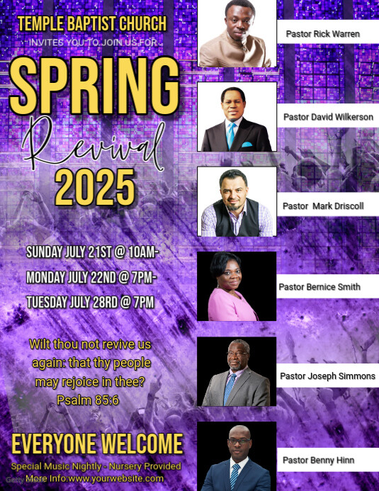 Copy of Purple Maximalist Spring Revival Flyer (us Letter) | PosterMyWall