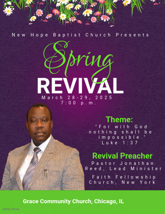 Copy of Purple Maximalist Spring Revival Flyer (us Letter) | PosterMyWall