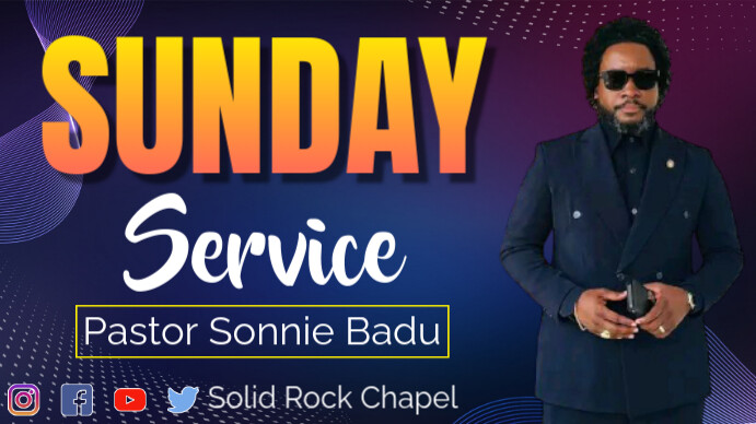 Copy of Purple Maximalist Sunday Service Youtube Thumbnail | PosterMyWall