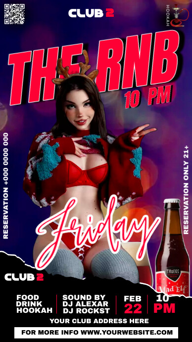 Plantilla de Purple Maximalist The Rnb Night Party Instagr | PosterMyWall