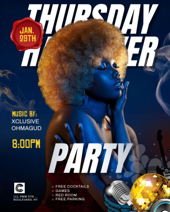 Purple Maximalist Thursday Hangover Party Instagram Portrait Template ...