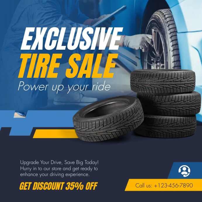 Purple Maximalist Tire Sale Flyers Instagram Template | PosterMyWall