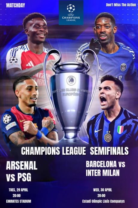 Copy of Purple Maximalist Uefa Champions League Semifinals Templates ...