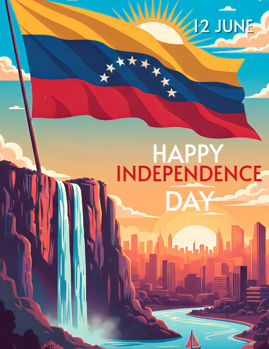 Purple Maximalist Venezuela Independence Day Flyer (us Letter) Template ...