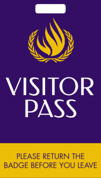 White Visitor Badge A4 Template | PosterMyWall