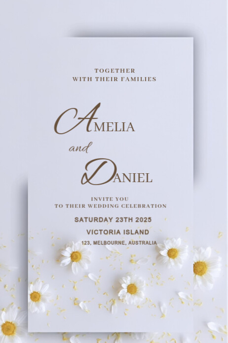 Purple Maximalist Wedding Invitation Template Design Poster | PosterMyWall