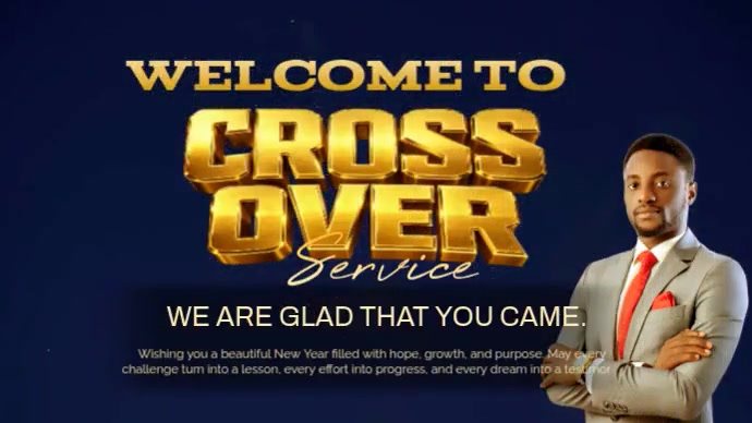 Purple Maximalist Welcome To Crossover Service Church Digital Display ...
