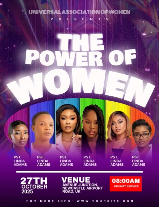 Purple Maximalist Women’s Conference – Video Flyer/poster Template ...