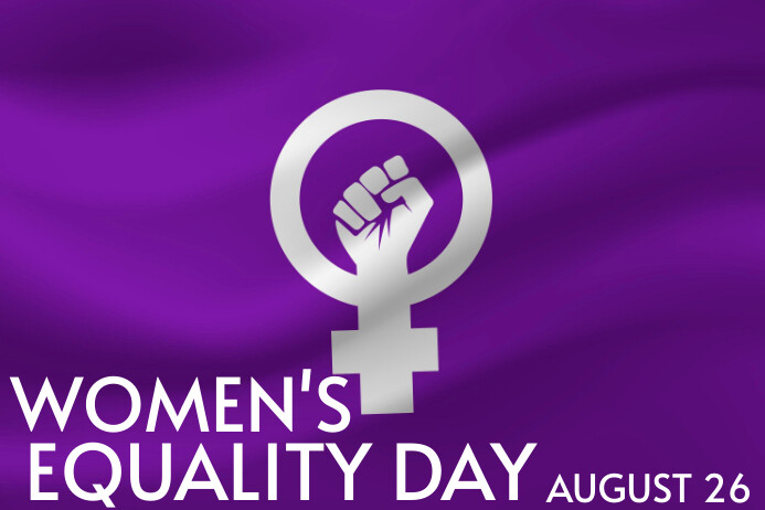 Purple Maximalist Women's Equality Day Poste Template | PosterMyWall
