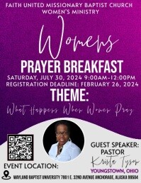Woman prayer breakfast flyer Template | PosterMyWall