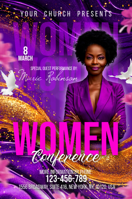 Copy of Purple Maximalist Women Conference Banner 4' × 6' | PosterMyWall
