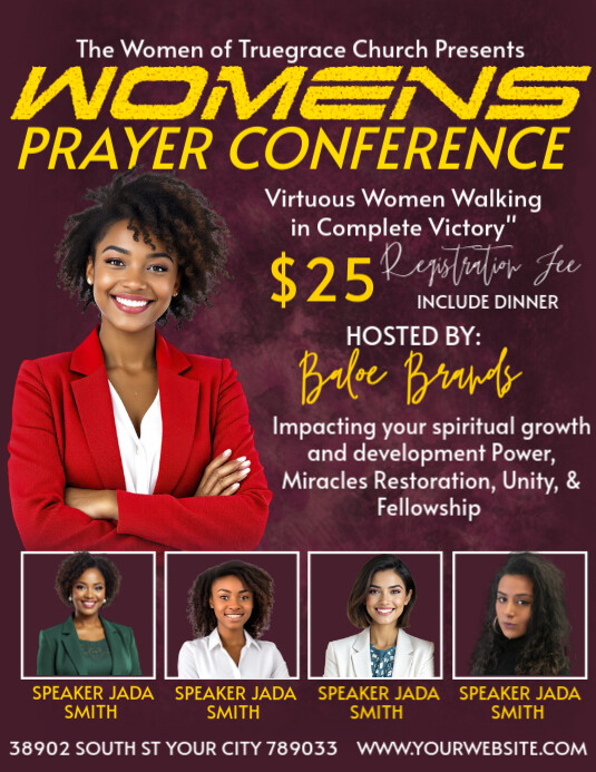 Copy of Purple Maximalist Women Conference Invitation Flyer (us Letter) | PosterMyWall