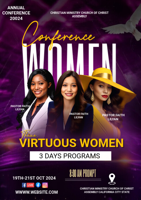 Copy of Purple Maximalist Women Conference Invitation | PosterMyWall