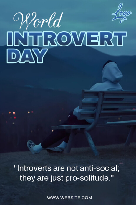 Copy of Purple Maximalist World Introvert Day Poster | PosterMyWall