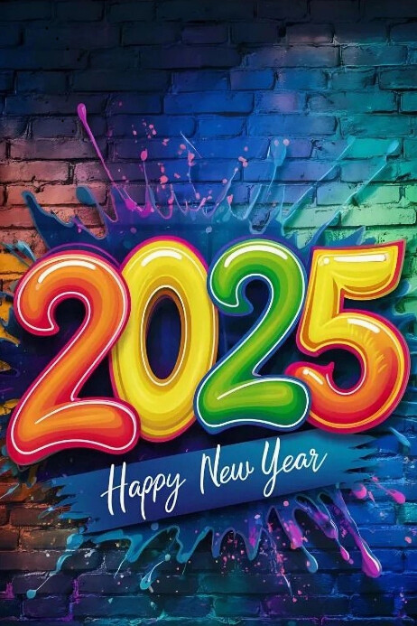 Purple Maximalist Year 2025 Banner 4' × 6' Template | PosterMyWall