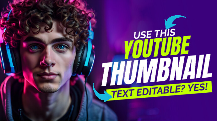 Purple Maximalist Young Player Youtube Thumbn Template | PosterMyWall