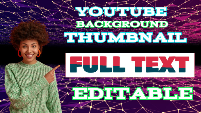 Purple Maximalist Youtube Background Thumbnai Template | PosterMyWall