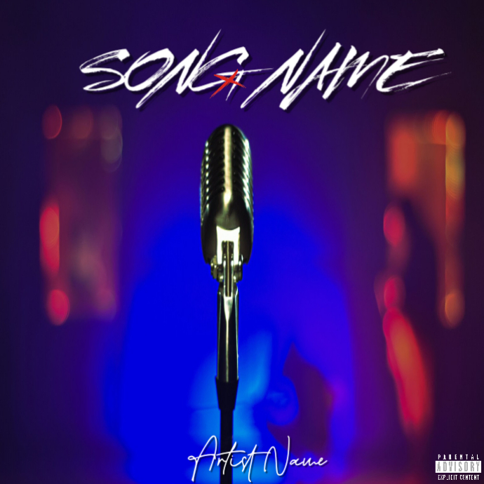 Purple Microphone Mixtape Album Cover Album Cover Template | PosterMyWall