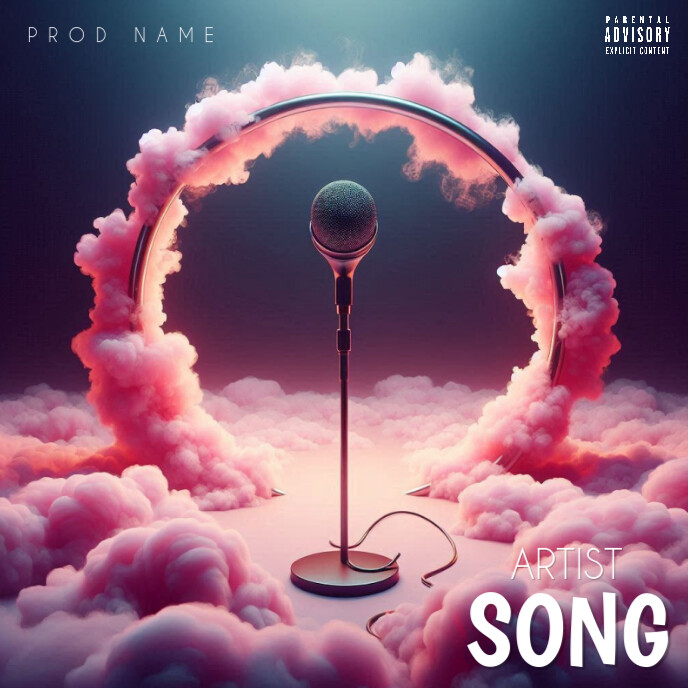 Copy of Purple Microphone Song Mixtape Album Cover Art Album Cover ...