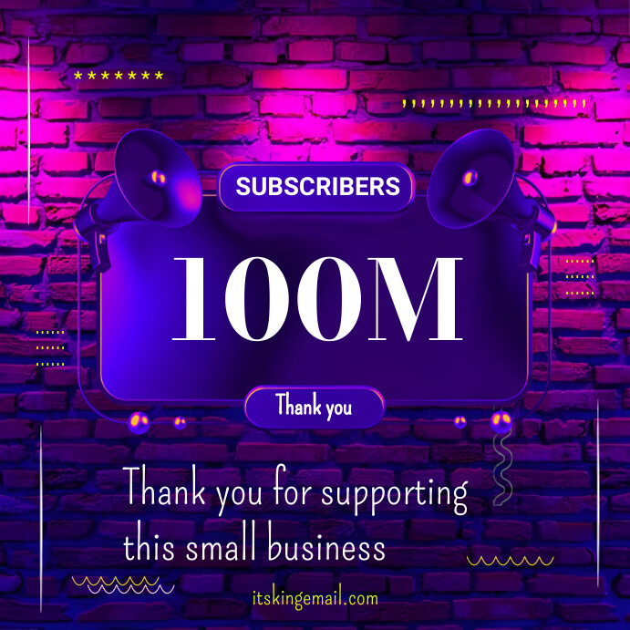 Purple Million Subscribers Instagram Post Template | PosterMyWall