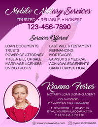Peach Mobile Notary Service Flyer Template | PosterMyWall