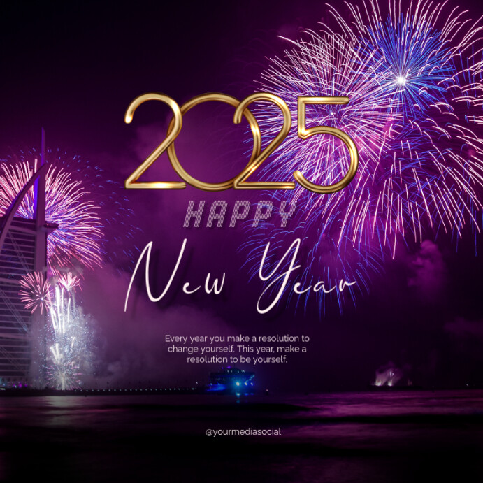 Purple Modern & Minimal 2025 Instagram Post Template | PosterMyWall