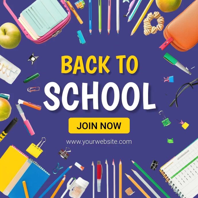 Purple Modern & Minimal Academic School Insta Template | PosterMyWall