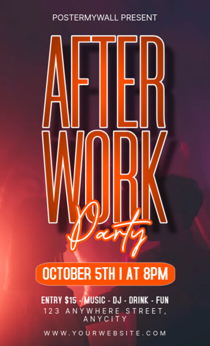 Copy of Purple Modern & Minimal After Work Party Legal As | PosterMyWall