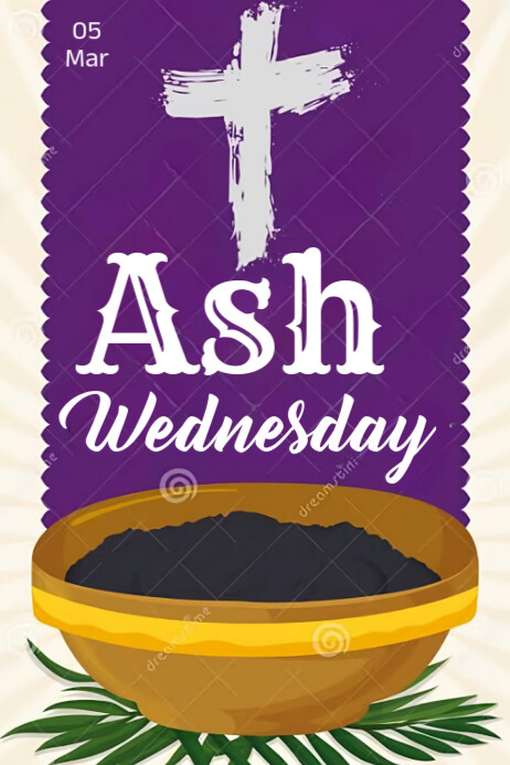 Copy of Purple Modern & Minimal Ash Wednesday Poster | PosterMyWall