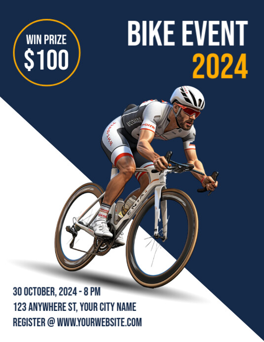 Copy of Purple Modern & Minimal Bike Event Flyer (us Letter) | PosterMyWall