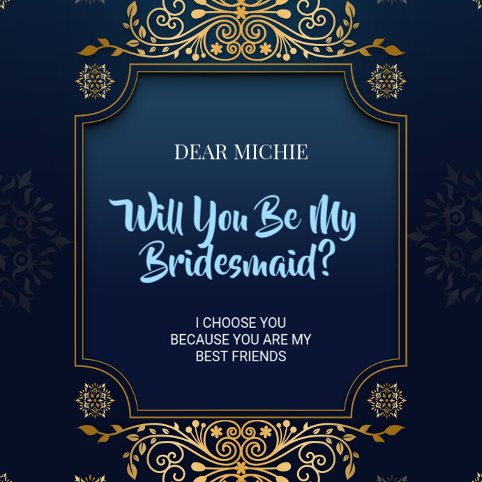 Purple Modern & Minimal Bridesmaid Pos Instagram Template | PosterMyWall