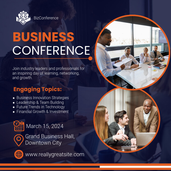 Purple Modern & Minimal Business Conference Instagram Post Template ...