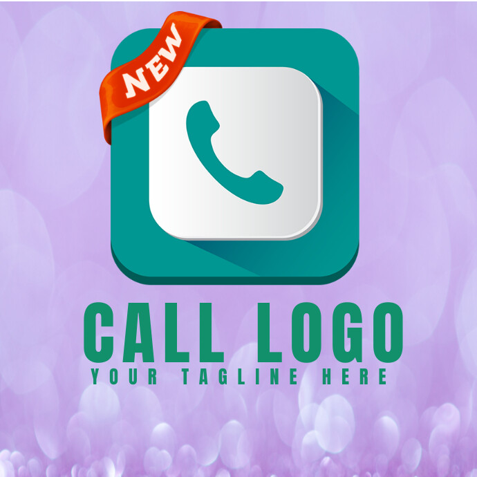 Plantilla de Purple Modern & Minimal Call Logo Logo | PosterMyWall