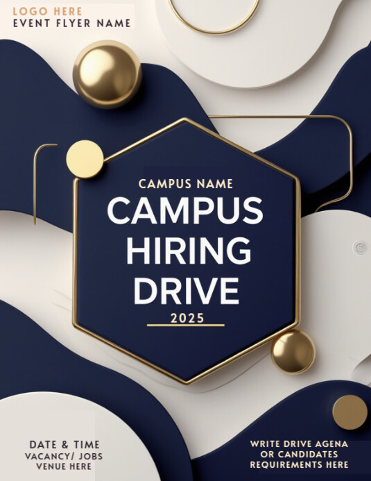 Purple Modern & Minimal Campus Hiring Drive Flyer | Abstract Minimal ...