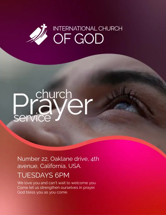 Purple Modern & Minimal Church Invitation Fly Template | PosterMyWall