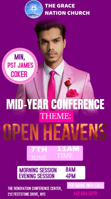 Copy of Purple Modern & Minimal Church Mid Year Conference Instagram ...