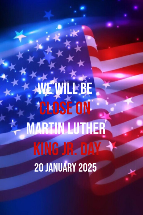 Purple Modern & Minimal Close For Martin Luther King Jr Day Poster ...