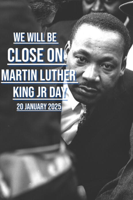 Copy of Purple Modern & Minimal Close For Martin Luther King Jr Day ...